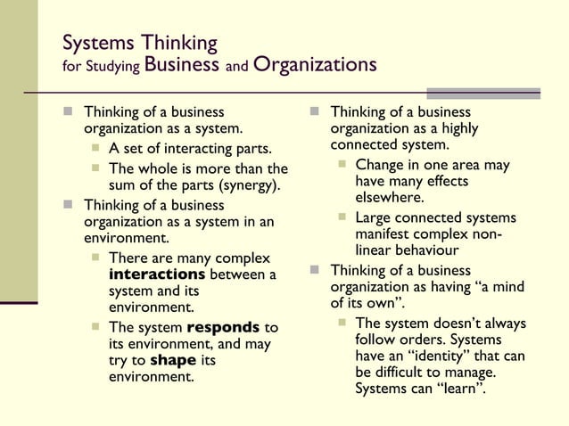 Systems Thinking | PPT