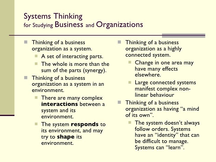 Systems Thinking