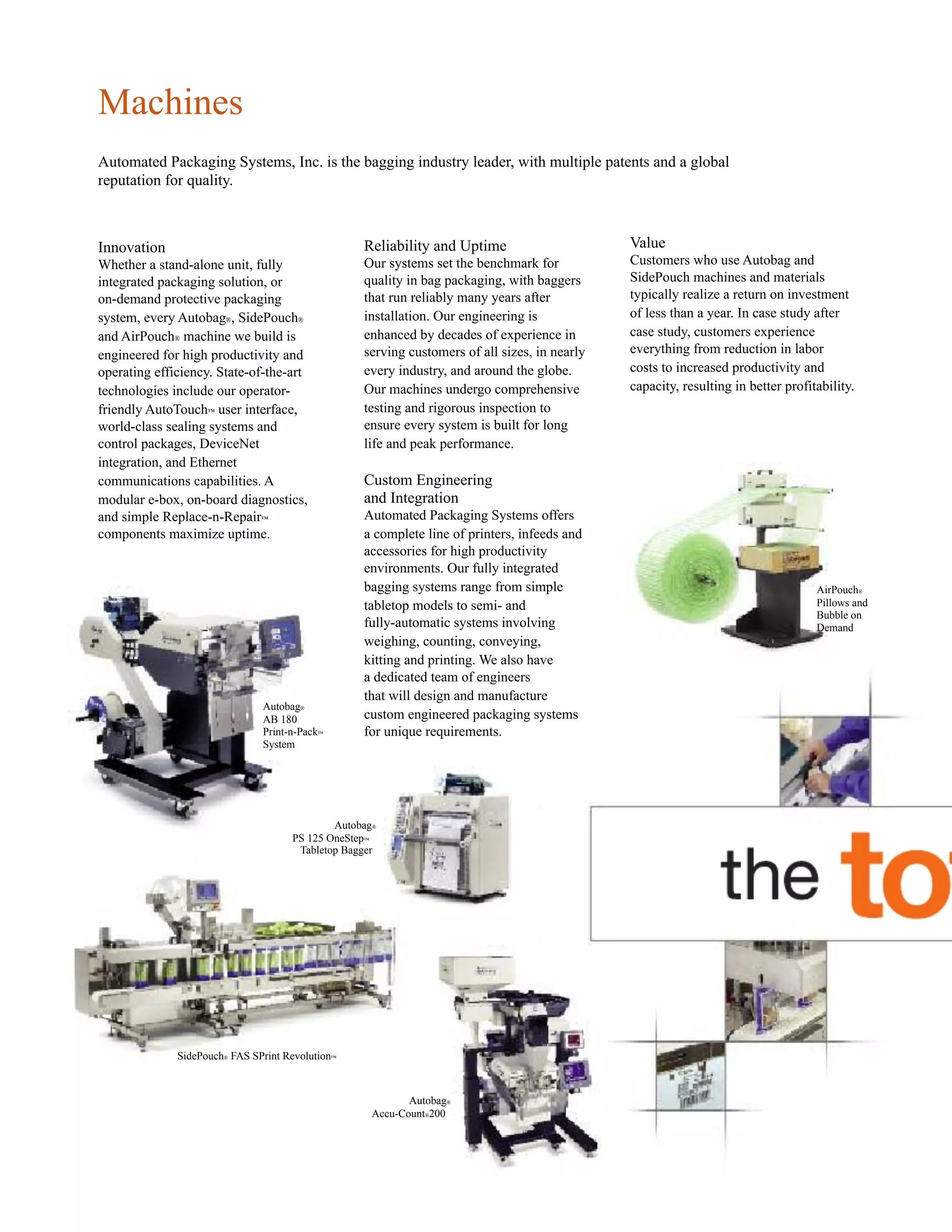 Autobag Systems Advantage | PDF | Manufacturing Industry | Industries