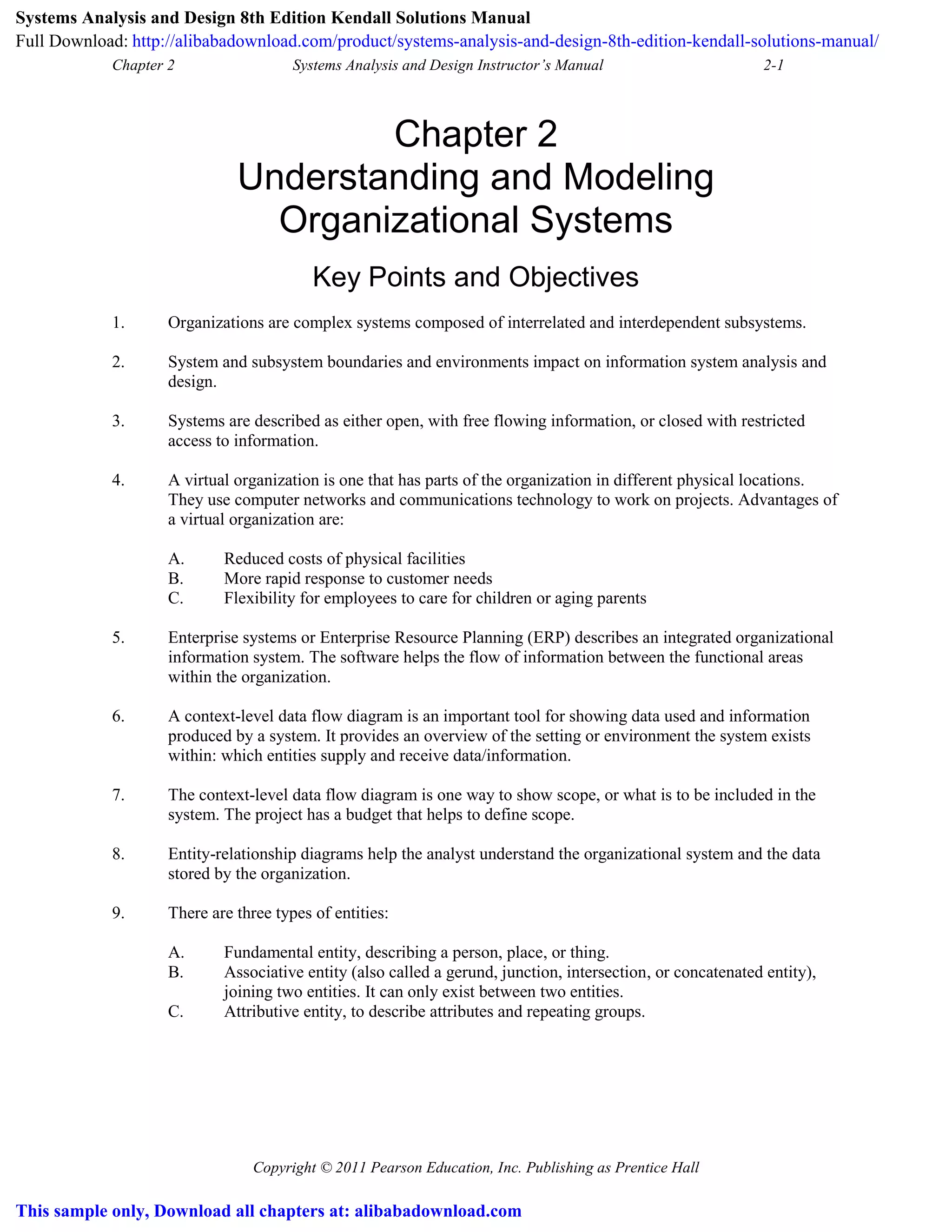 Systems Analysis and Design 8th Edition Kendall Solutions Manual | PDF