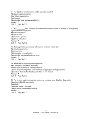 Systems Analysis and Design 9th Edition Kendall Test Bank | PDF