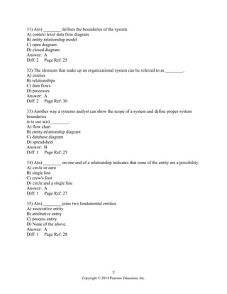 Systems Analysis and Design 9th Edition Kendall Test Bank | PDF