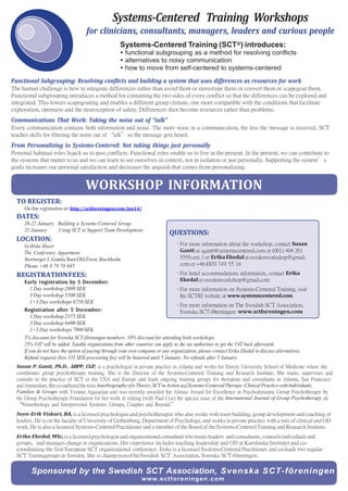 Systems centered training workshops stockholm 2014 | PDF
