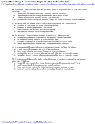 Systems of Psychotherapy A Transtheoretical Analysis 8th Edition ...