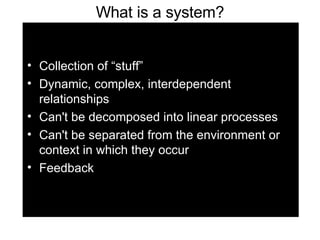 Systems Thinking, Rich Mapping and Conceptual Models | PPT