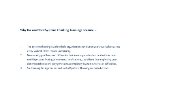 Systems Thinking Training, Learn Systems Thinking Approach, Steps ...