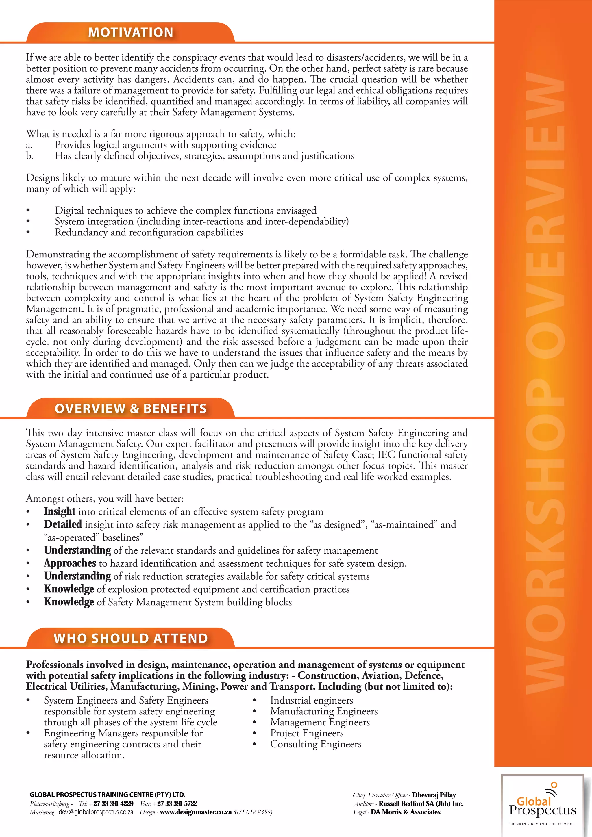 System Safety Engineering 2011 | PDF