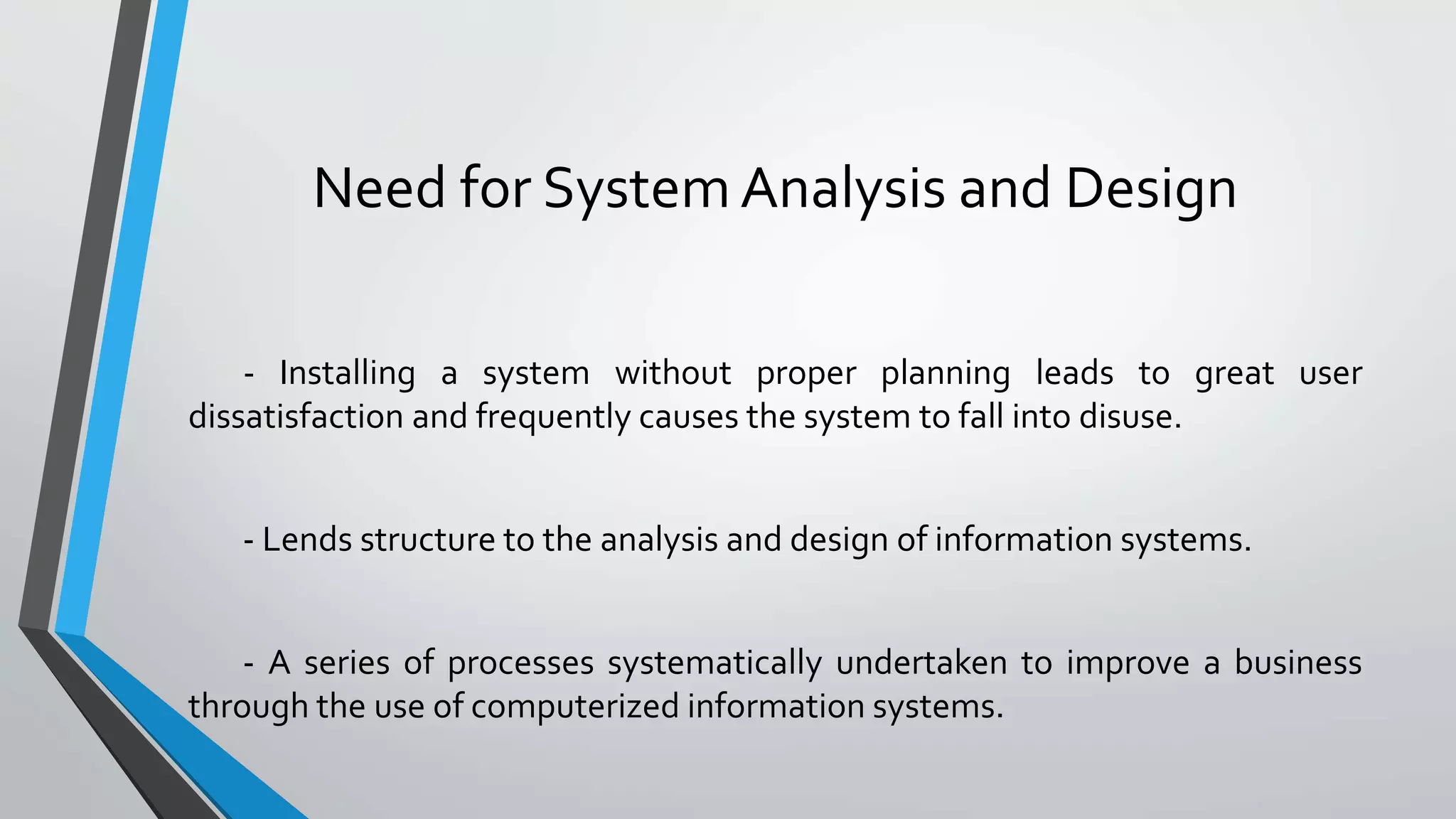 Systems analysis and design | PPTX