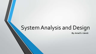 Systems analysis and design | PPTX