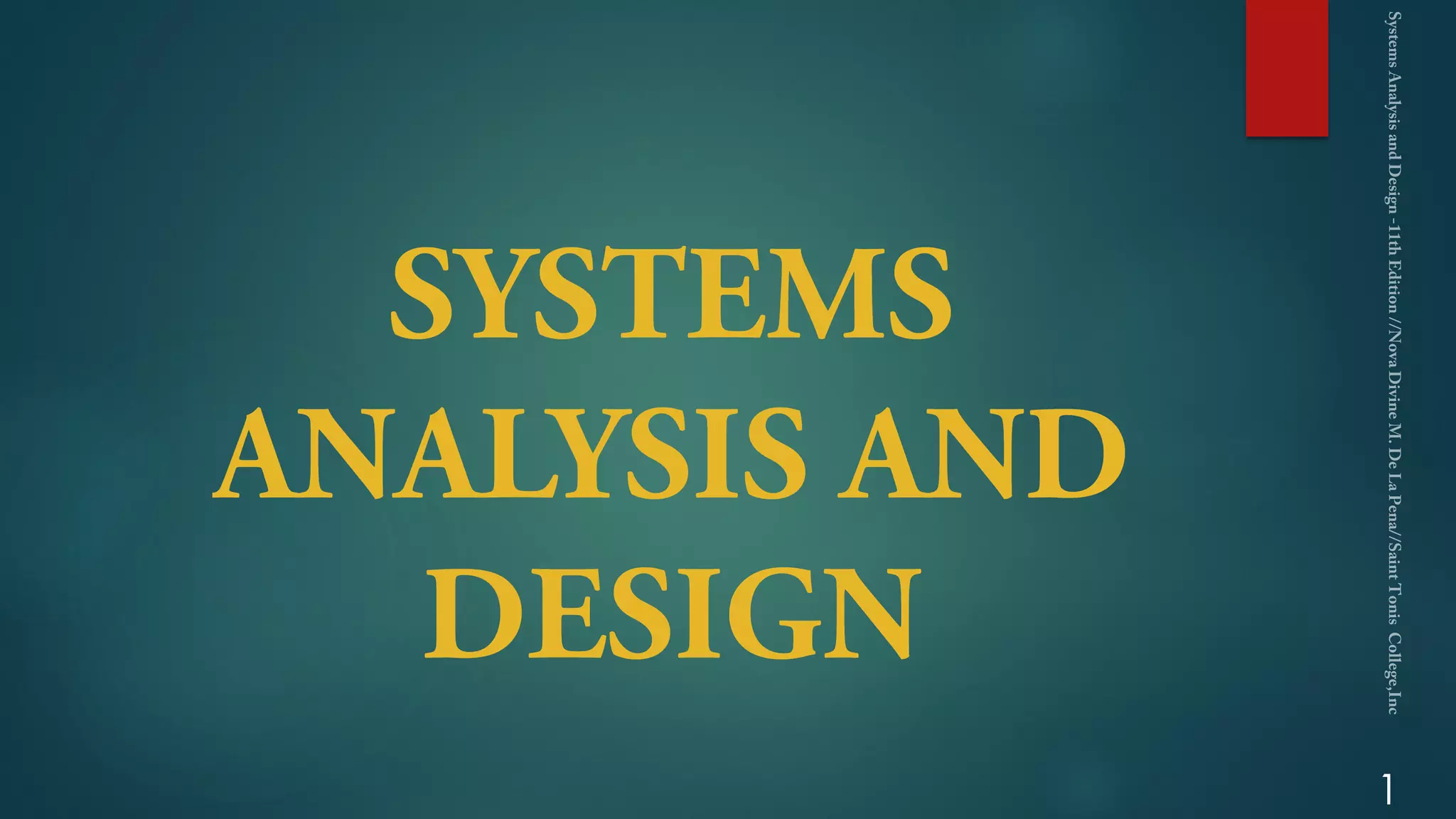 Systems Analysis And Design Lecture 1 Pdf Operating Systems Computer Software And Applications