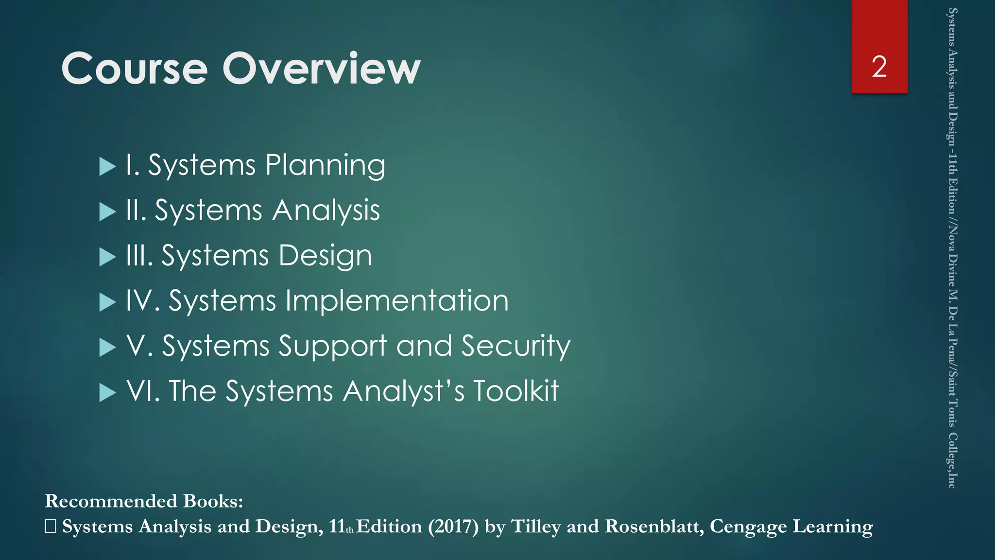 Systems Analysis And Design Lecture 1 Pdf Operating Systems