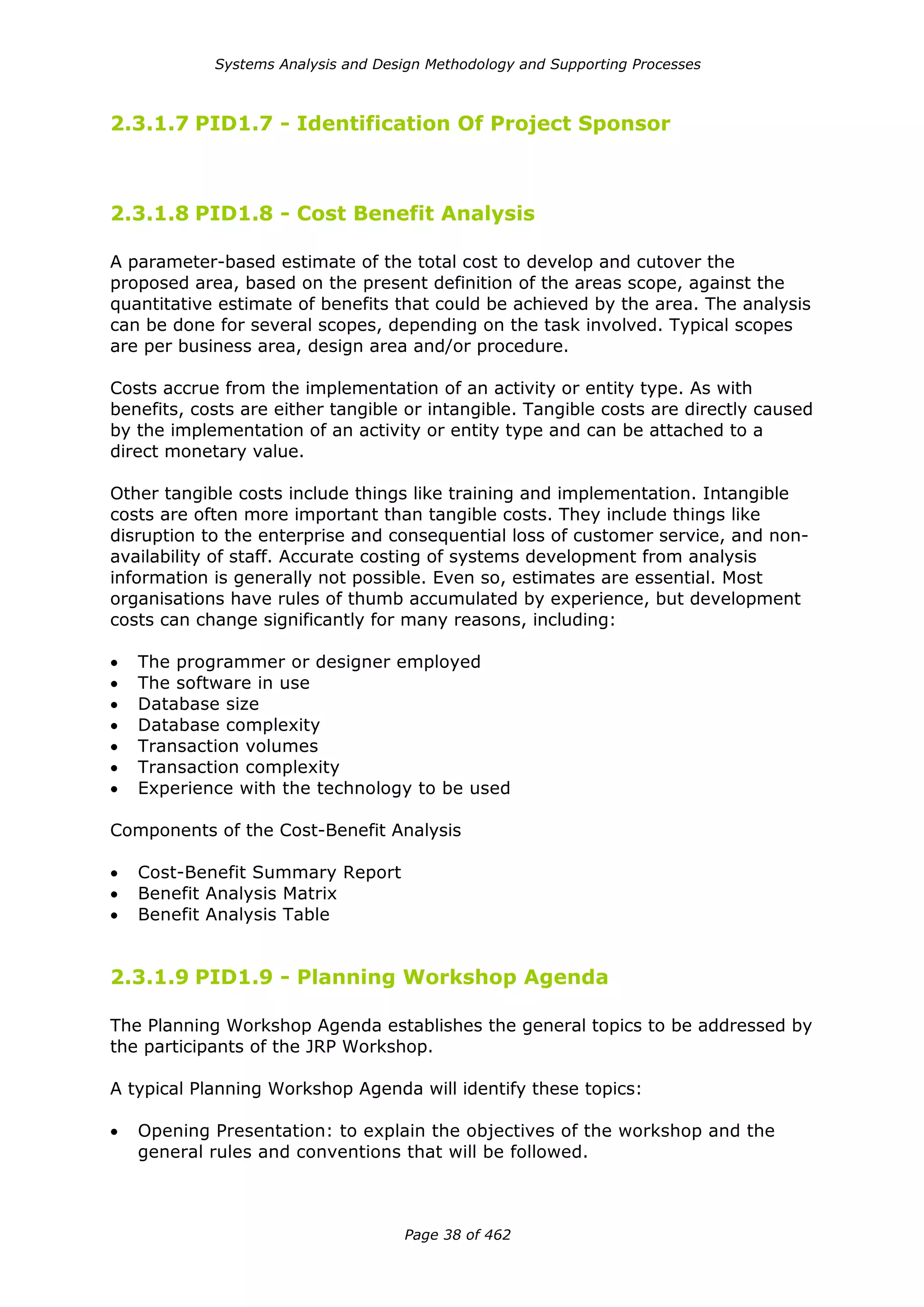 Systems Analysis And Design Methodology And Supporting Processes | PDF