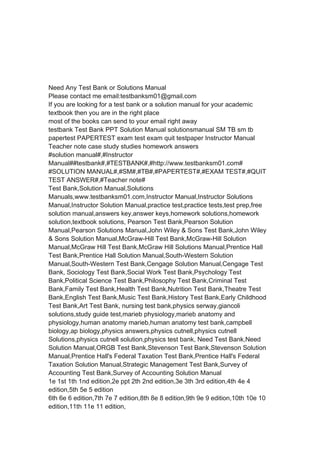 Systems analysis and design test banks and solution manuals | DOC