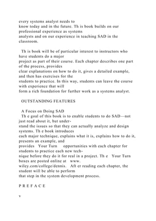 SYSTEMS ANALYSIS & DESIGN An Object-Oriented Approach with .docx