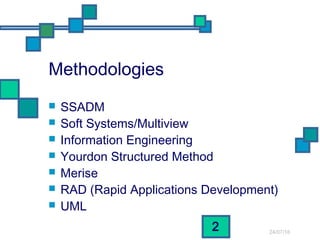 Systems analysis methodologies(white) | PPT
