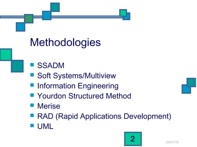 Systems analysis methodologies(white) | PPT