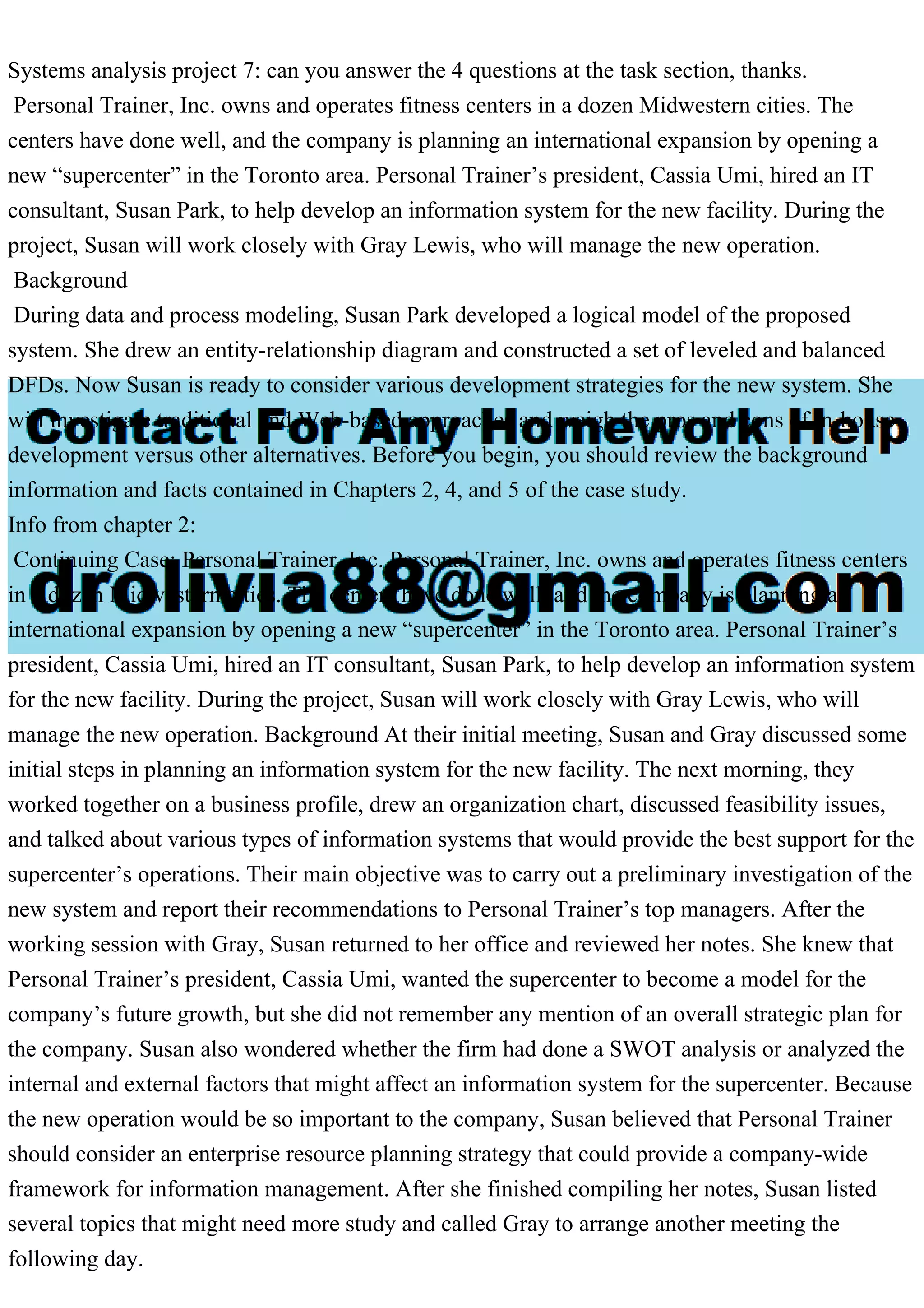 Systems analysis project 7 can you answer the 4 questions at the ta.pdf