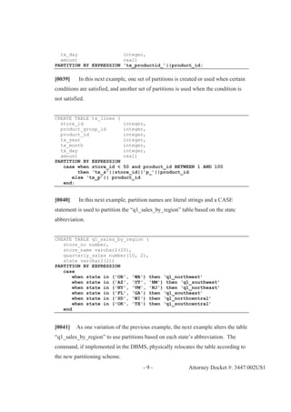 Dynamic partitioning in a relational database | PDF