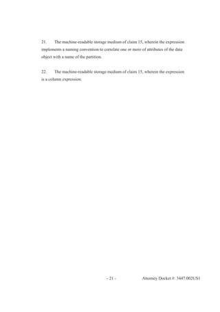 Dynamic partitioning in a relational database | PDF