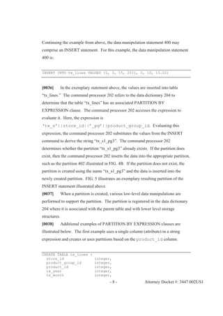 Dynamic partitioning in a relational database | PDF