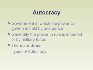 systemsandtypesofgovernment 2.ppt in international relations | PPT