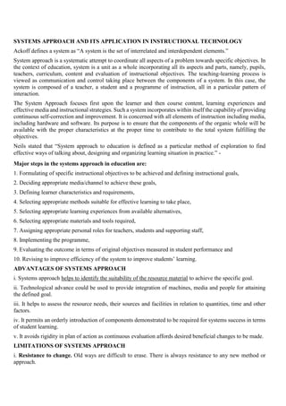 Systems approach | PDF