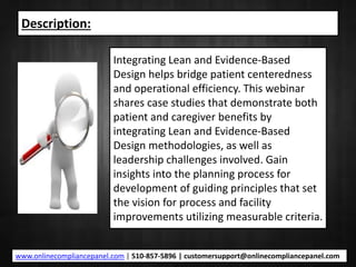 Systems Approach to Lean and Evidence-Based Design | PPT