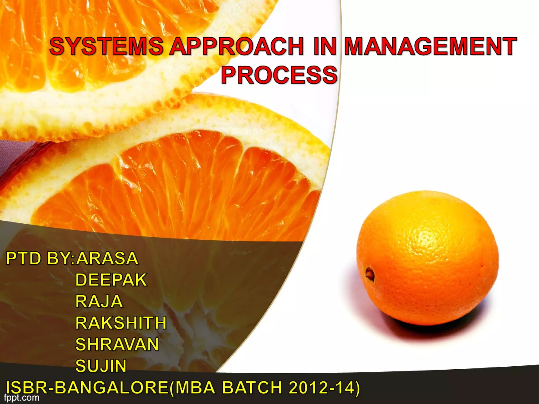 Systems approach to management | PPT