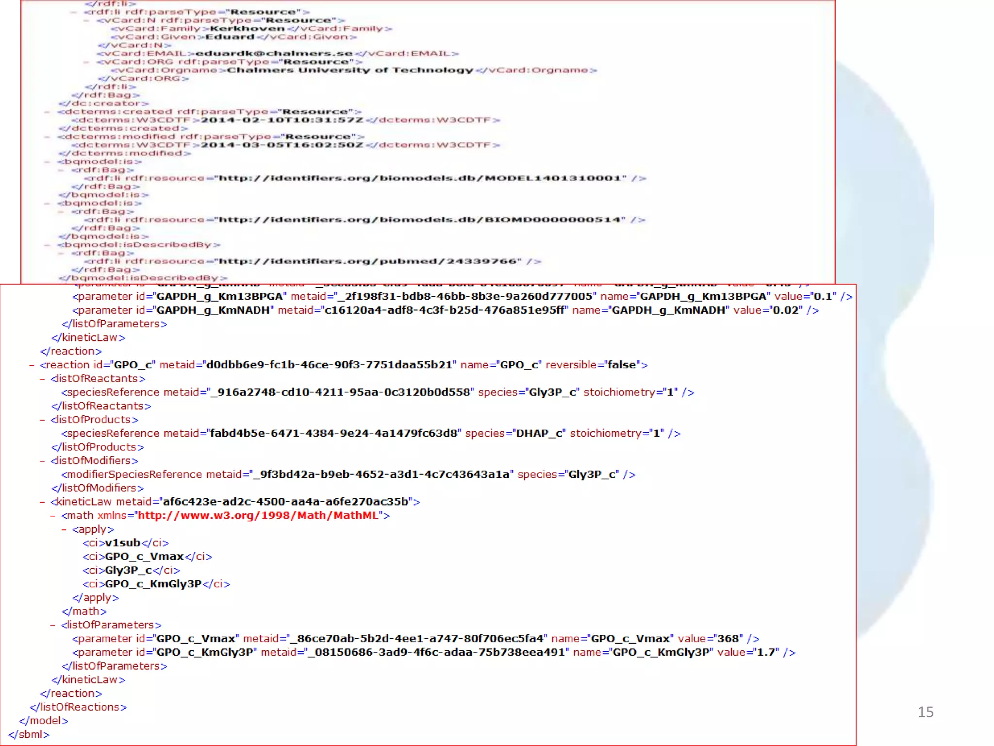 SYSTEMS BIOLOGY MARKUP LANGUAGE.pptx | Chemistry | Science