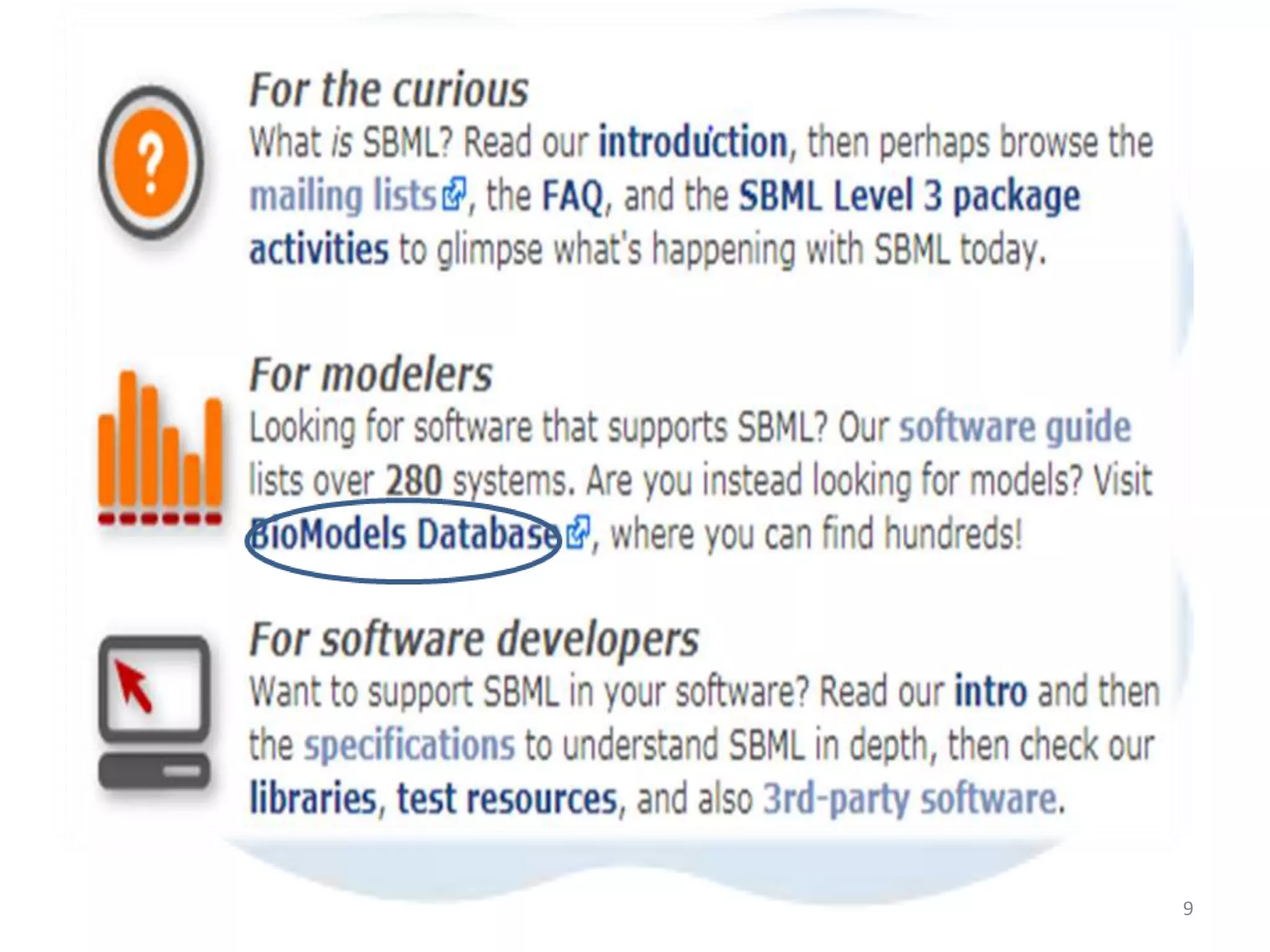 SYSTEMS BIOLOGY MARKUP LANGUAGE.pptx | Chemistry | Science