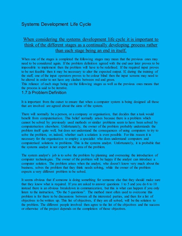 Systems development life cycle | PDF