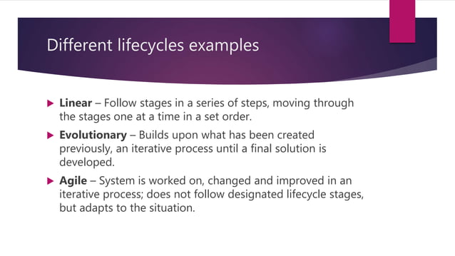Systems Development Lifecycle Walkthrough (Cambridge Technical Level 3 ...