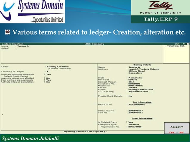 Tally ERP 9 ppt. | PPTX