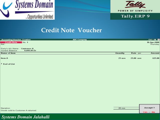 Tally ERP 9 ppt. | PPTX