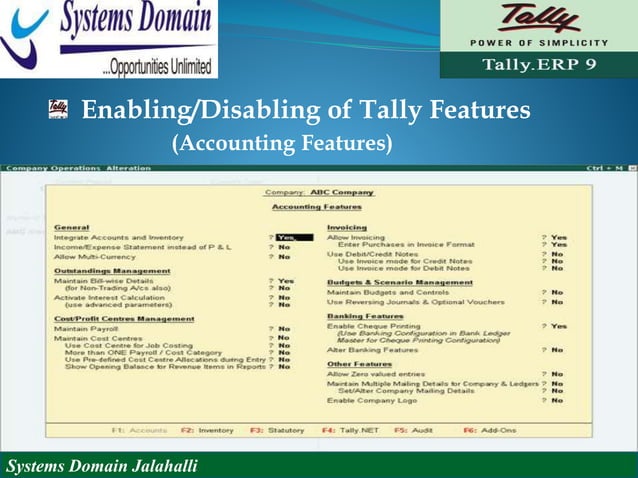 Tally ERP 9 ppt. | PPTX
