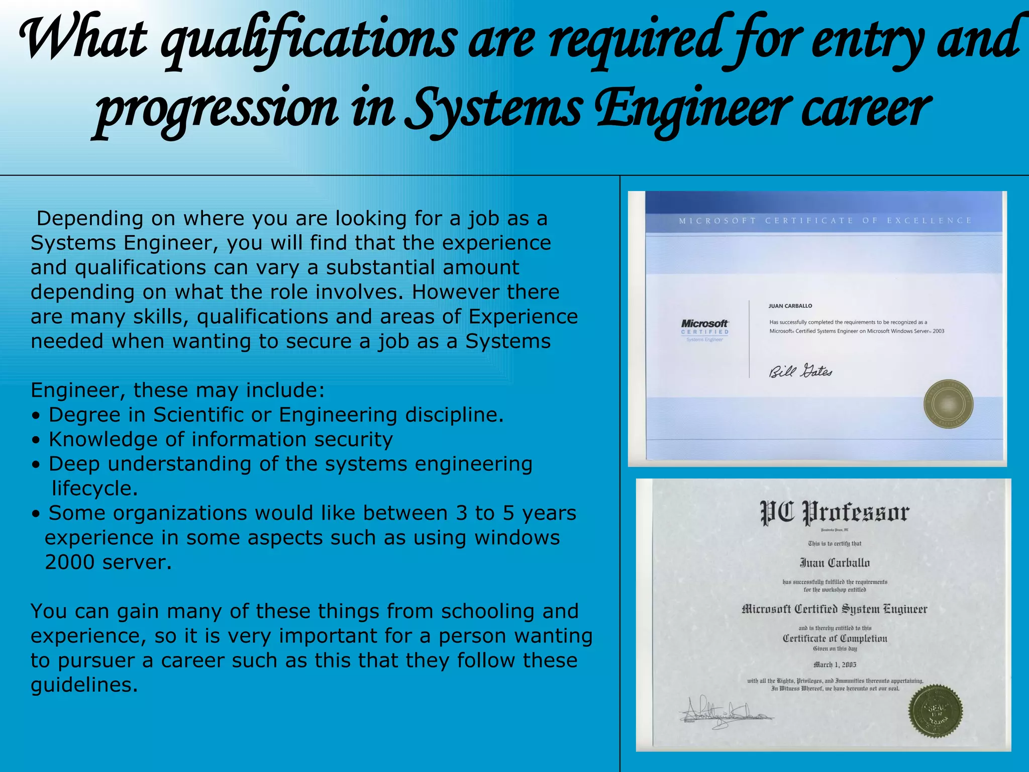 Systems Engineer by Erin Carew | PPT