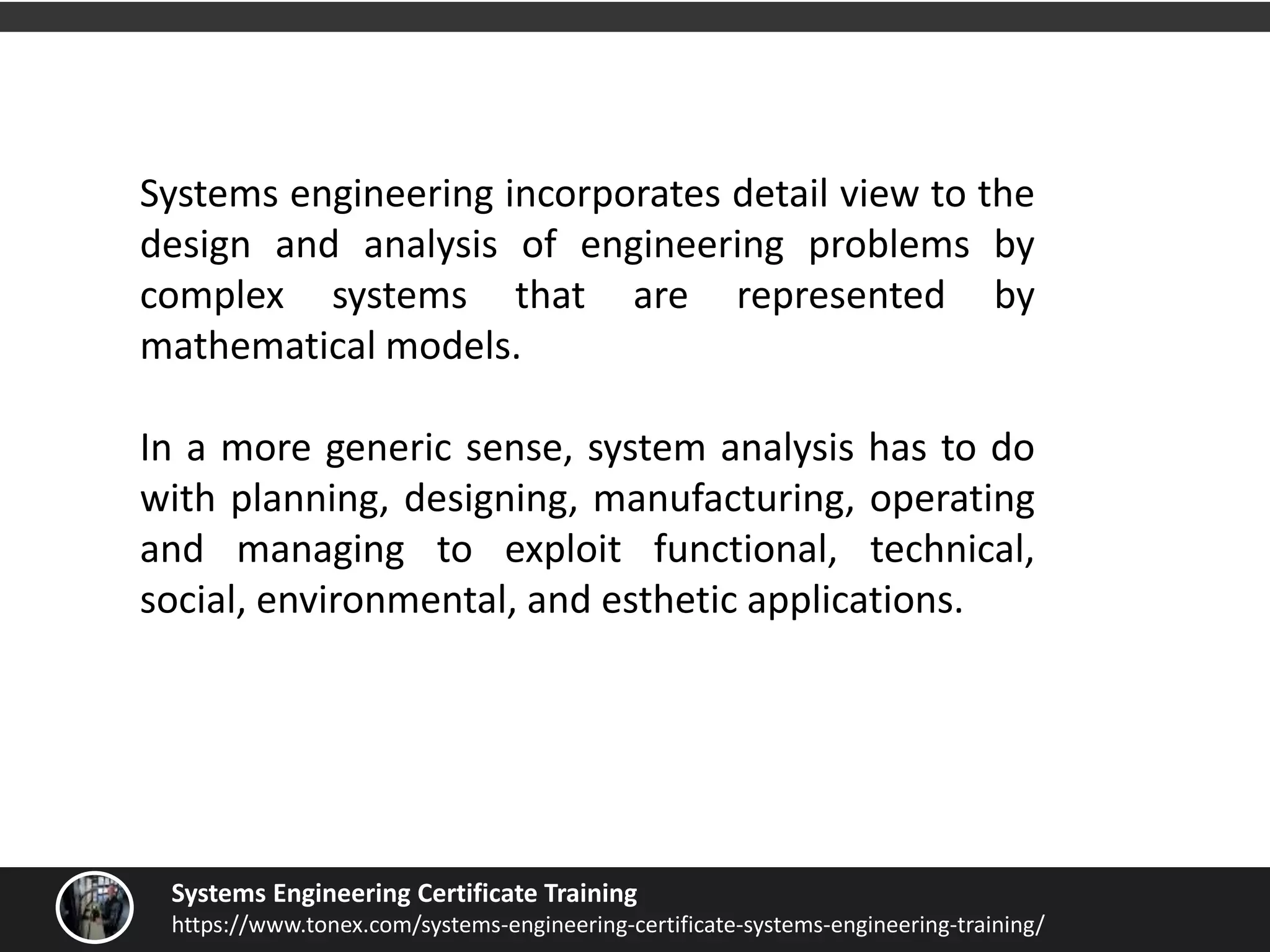 Systems Engineering Professional Certification, Systems Engineering ...