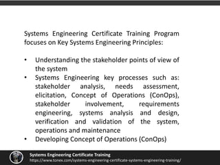 Systems Engineering Professional Certification, Systems Engineering ...