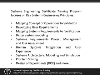 Systems Engineering Professional Certification, Systems Engineering ...
