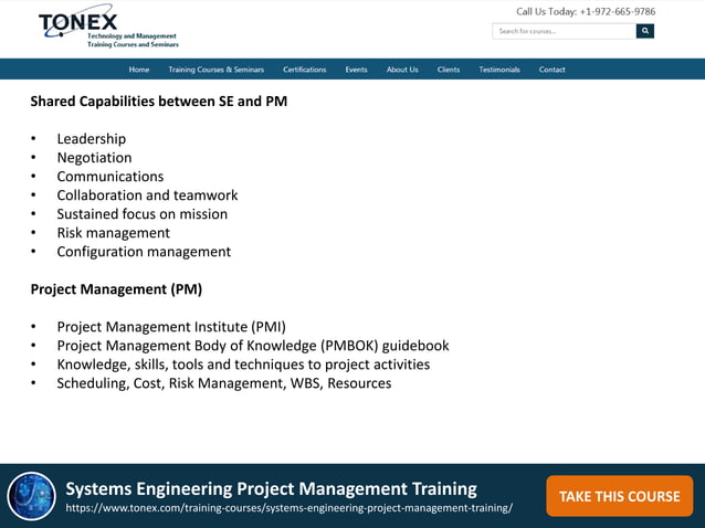 Systems Engineering Project Management Training | PPT