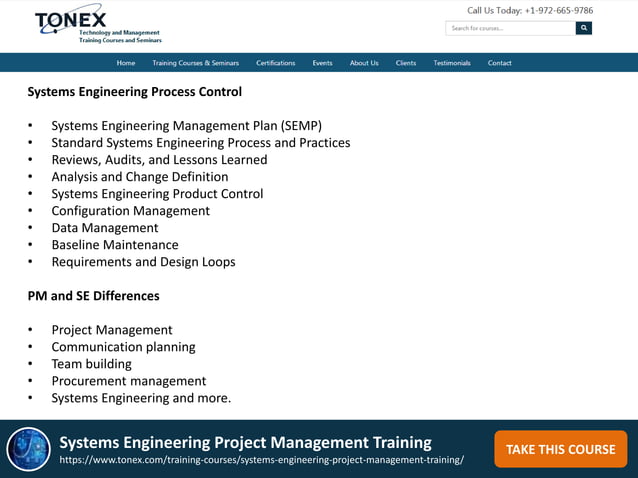 Systems Engineering Project Management Training | PPT