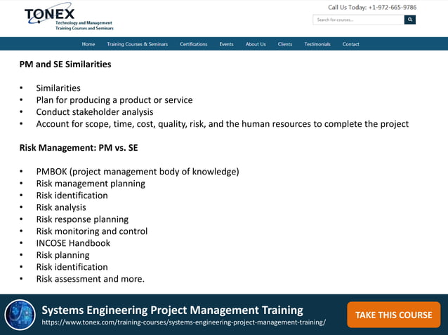 Systems Engineering Project Management Training | PPT