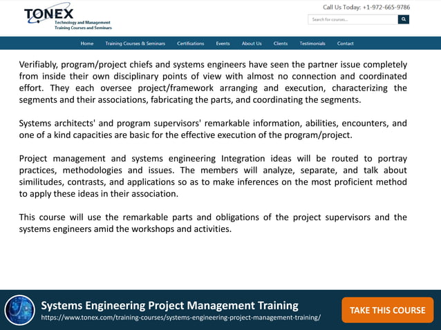 Systems Engineering Project Management Training | PPT