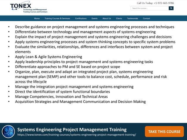 Systems Engineering Project Management Training | PPT
