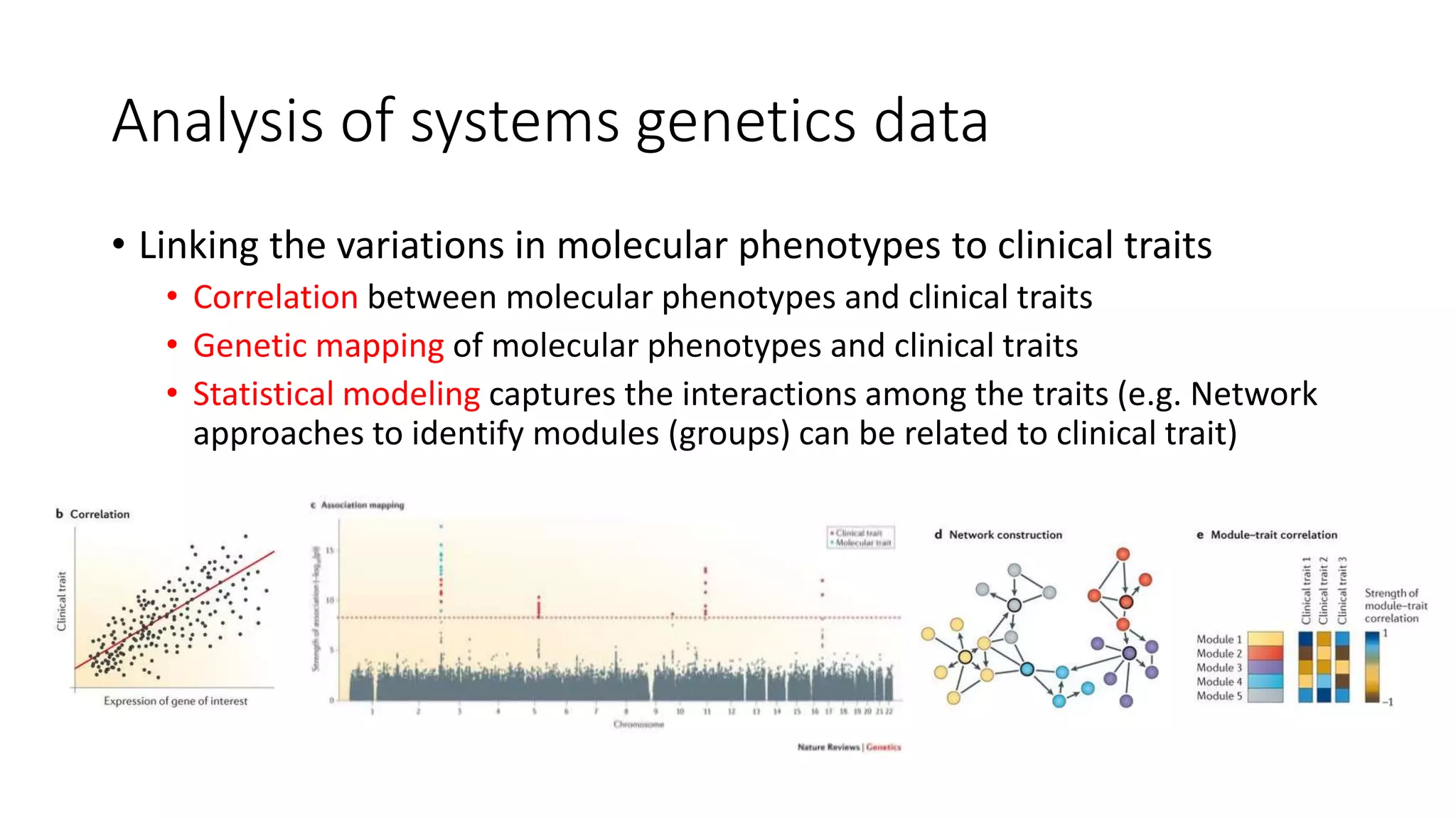 Systems genetics approaches to understand complex traits | PPTX