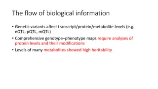 Systems genetics approaches to understand complex traits | PPT