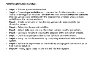 System Simulation and Modelling with types and Event Scheduling | PPTX