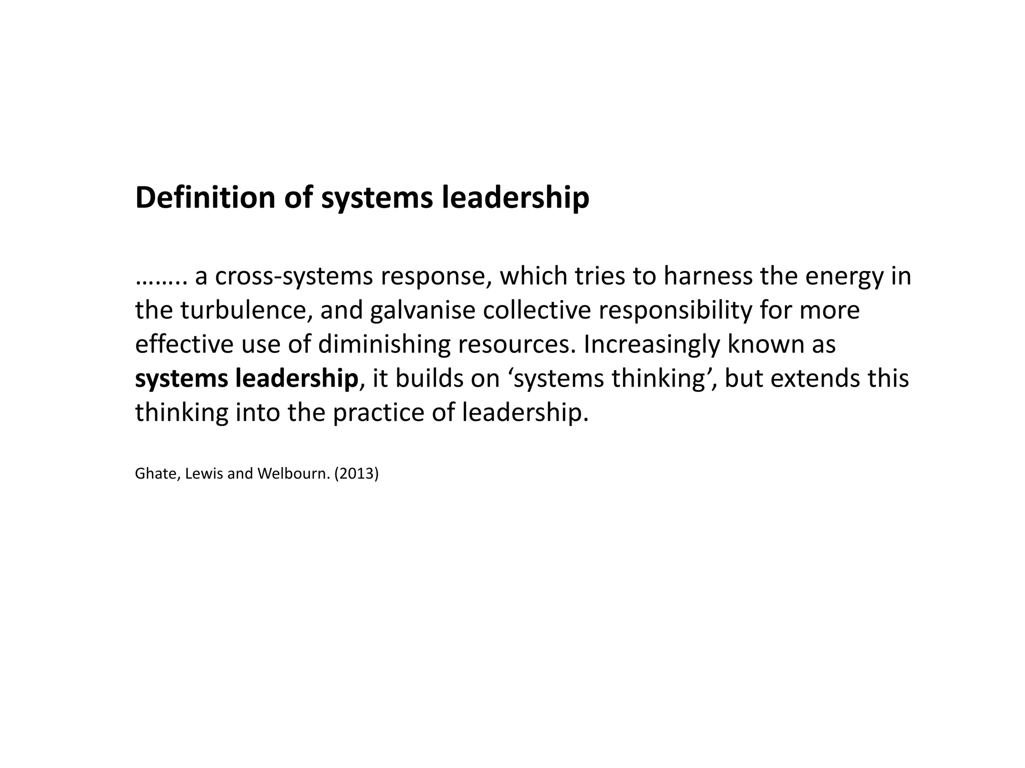 Systems leadership | PPTX