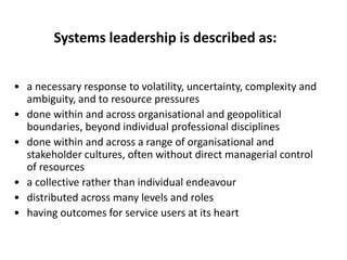 Systems leadership | PPTX