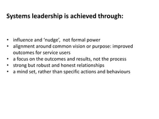 Systems leadership | PPTX